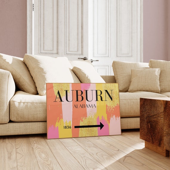 Orange and Pink Preppy Poster Custom City Wall Art Preppy - Etsy Canada