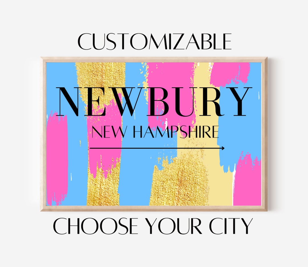 Colorful Preppy Poster, Custom City Wall Art, Preppy Room Decor ...