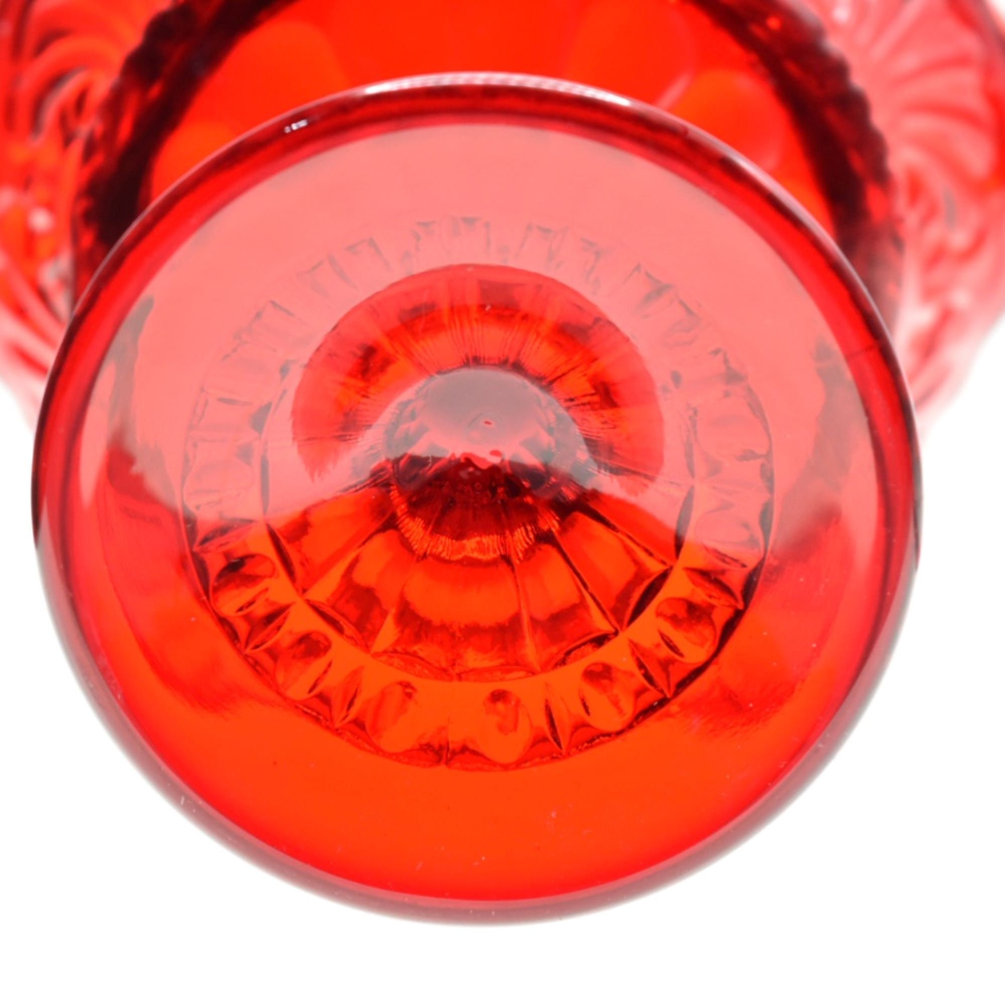 Vintage Ruby Red Fenton Glass Pedestal Dish Compote 1970s - Etsy