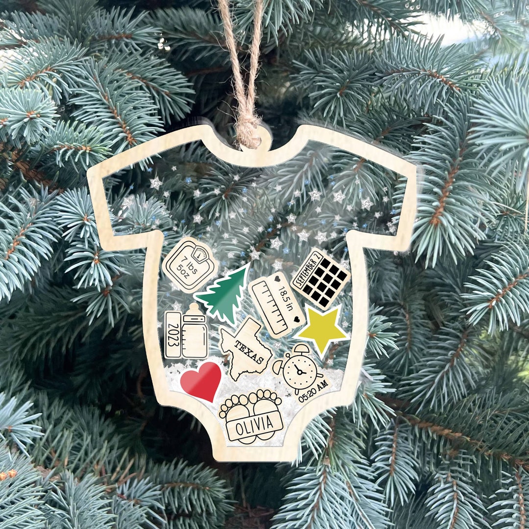 Custom Christmas Shaker Ornament, Baby's First Christmas Shaker ...