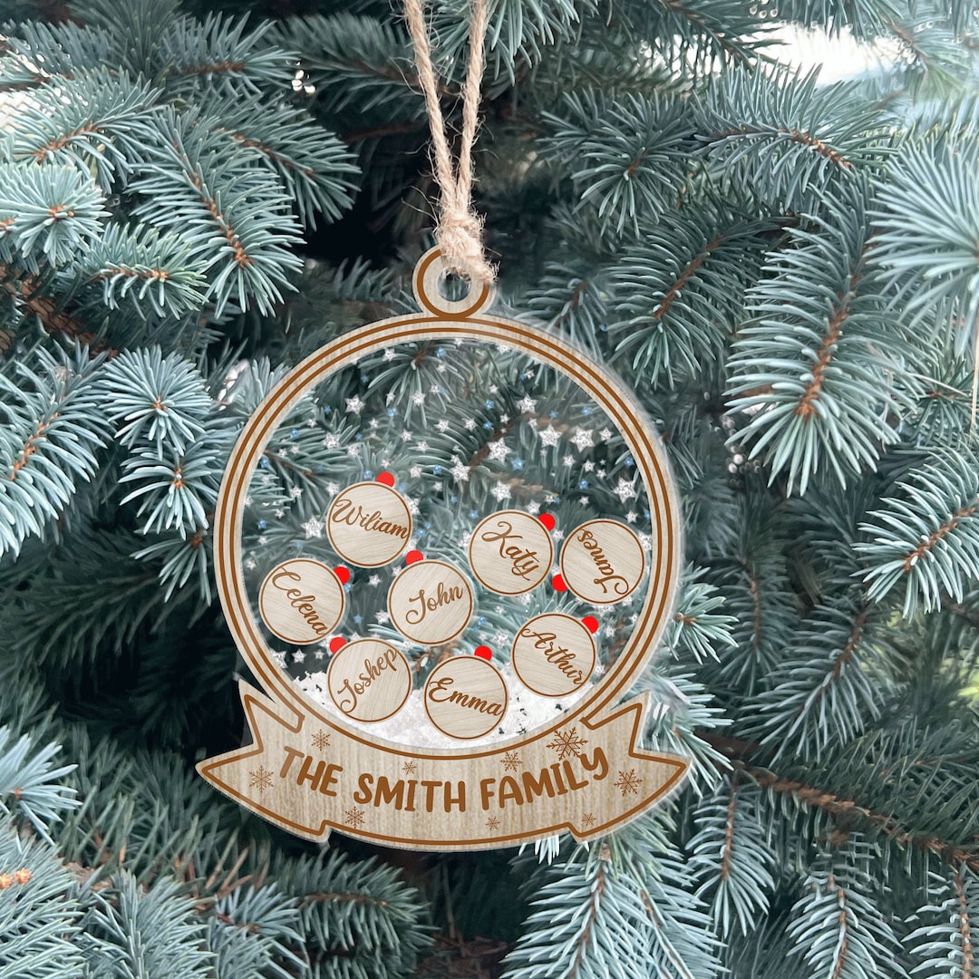 Custom Christmas Shaker Ornament, Snowglobe Shaker Ornament, the Name ...