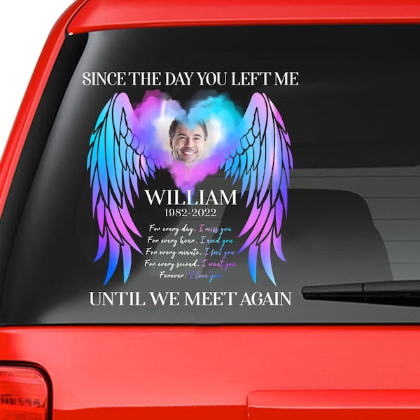 Memorial Picture for Car Window - Etsy