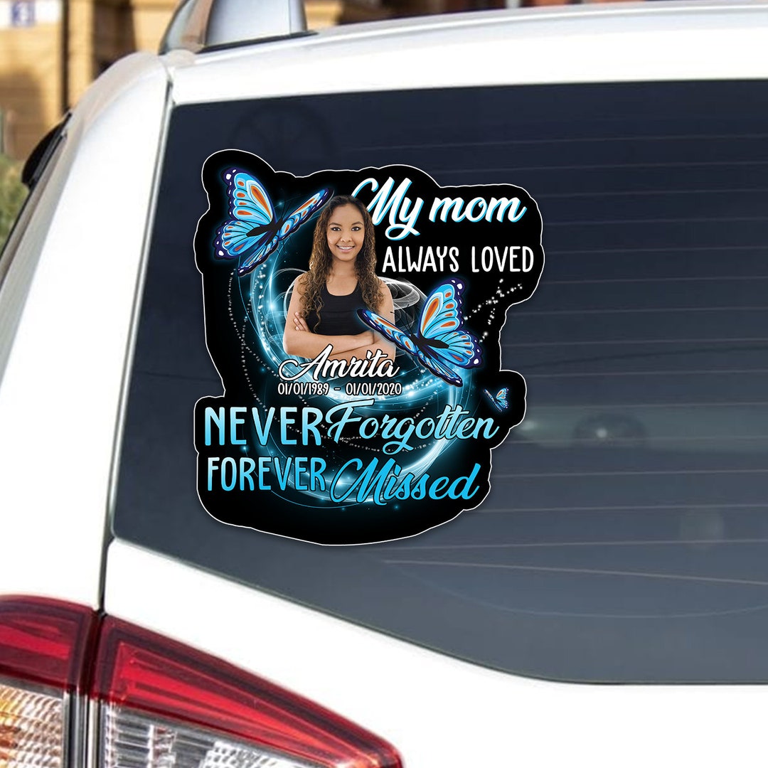 In Memory of Sticker. Personalized Memorial Sticker. Custom Name Date ...