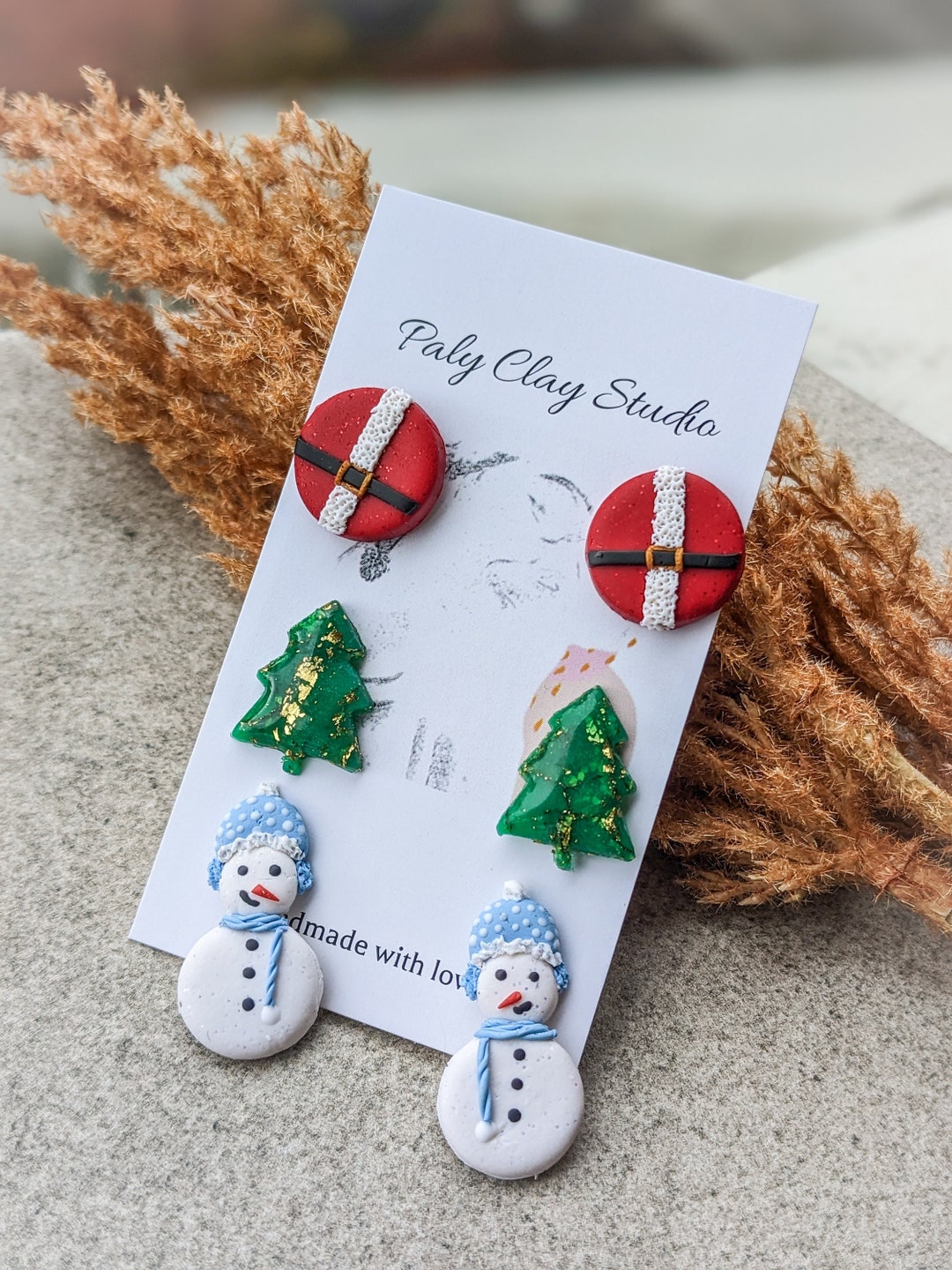 Christmas Stud Pack Santa Claus Belly Studs Snowman Studs Christmas ...