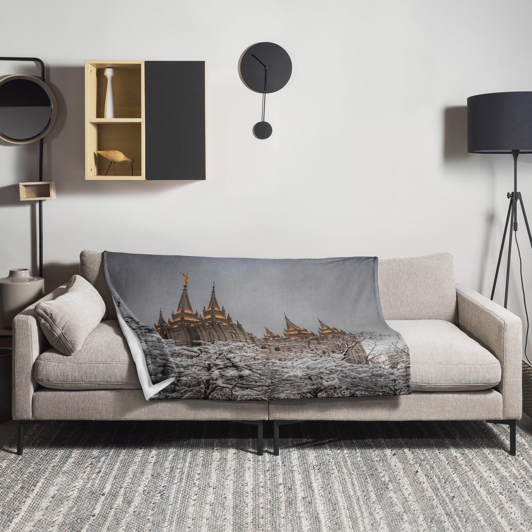 Salt Lake City LDS Temple Throw Blanket Soft, Inspirational LDS Gift - Etsy