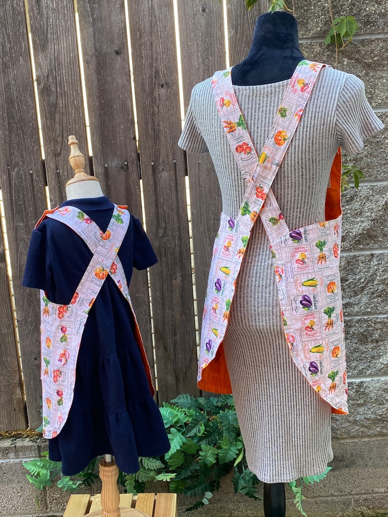 Child Size Cross Back Harvest and Garden Apron - Etsy