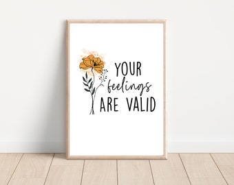 Feelings Are Valid Poster - Etsy