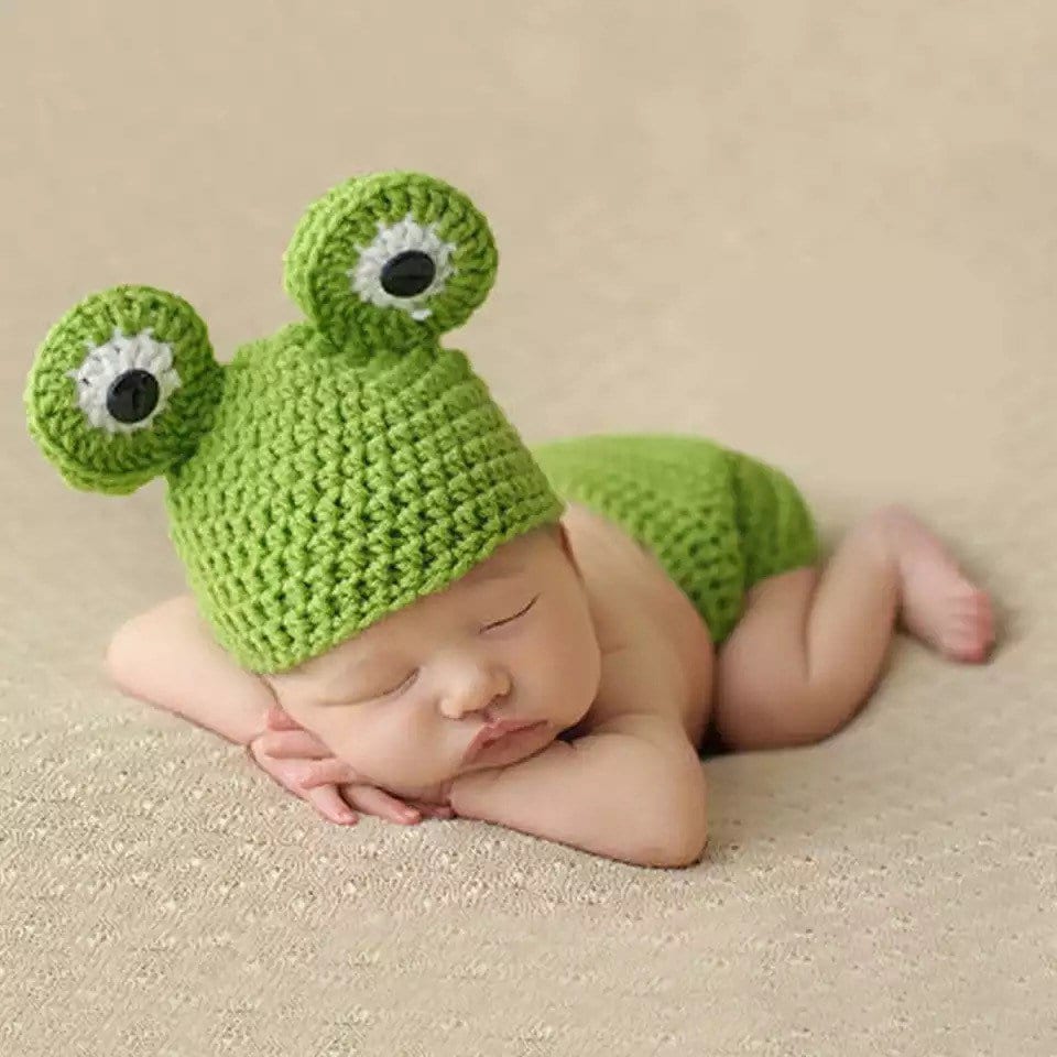 Little Frog Newborn Baby Handmade Crochet Photoshoot Costume Prop My ...