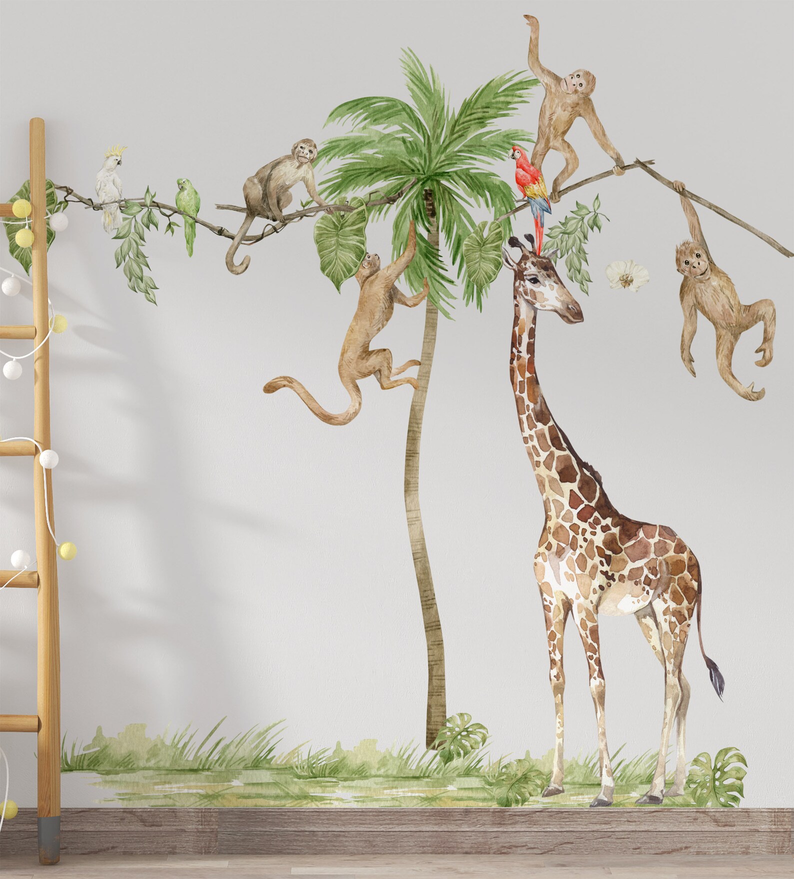 Safari Wall Stickers Safari Wall Decal Savanna Wall Decal - Etsy