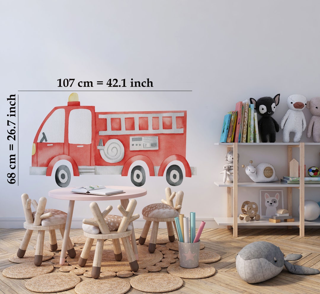 BIG Fire Brigade Wall Decals Peel and Stick, Nursery Wall Decals, Wall ...