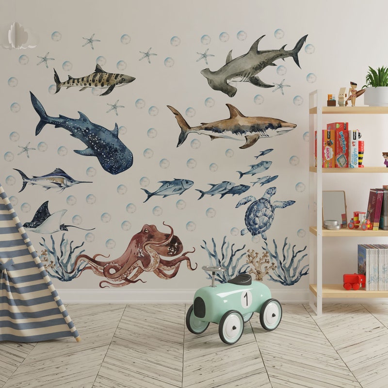 Ocean Wall Decals - Etsy