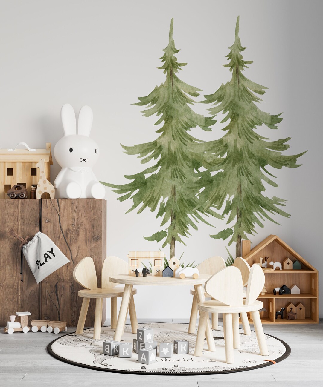 Woodland Wall Decal, Nature Wall Decal, Wildlife Wall Decal, Forest ...