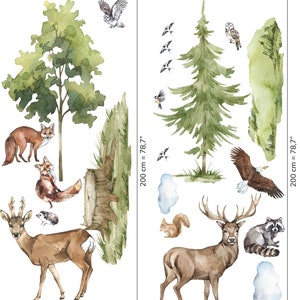 Forest Wall Decal Woodland Wall Decal Woodland Wall - Etsy