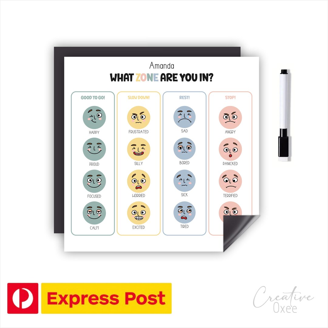 Magnetic Kids Emotion Chart, Daily Feelings Kids Magnetic Fridge ...