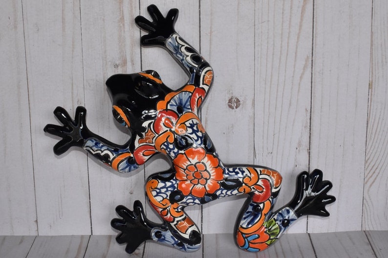 Hand-painted Talavera Wall Grog 12" Length Small Wall Frog - Etsy