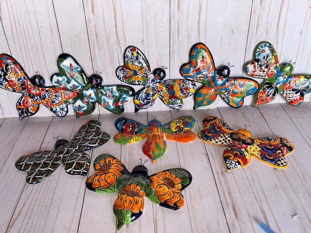 Hand-painted Talavera Ceramic Wall Bees - Etsy