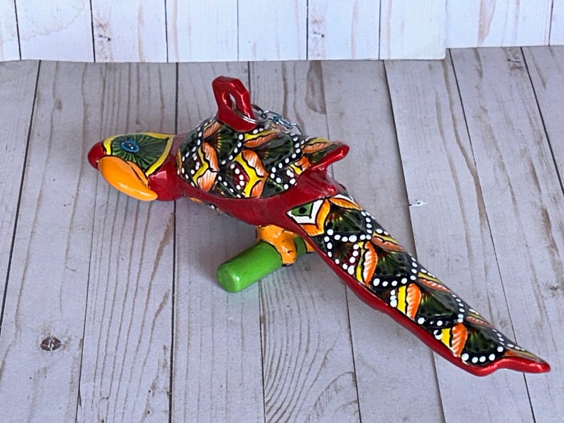Handmade Talavera Parrot: Mexican Hanging Ceramic Art - Etsy