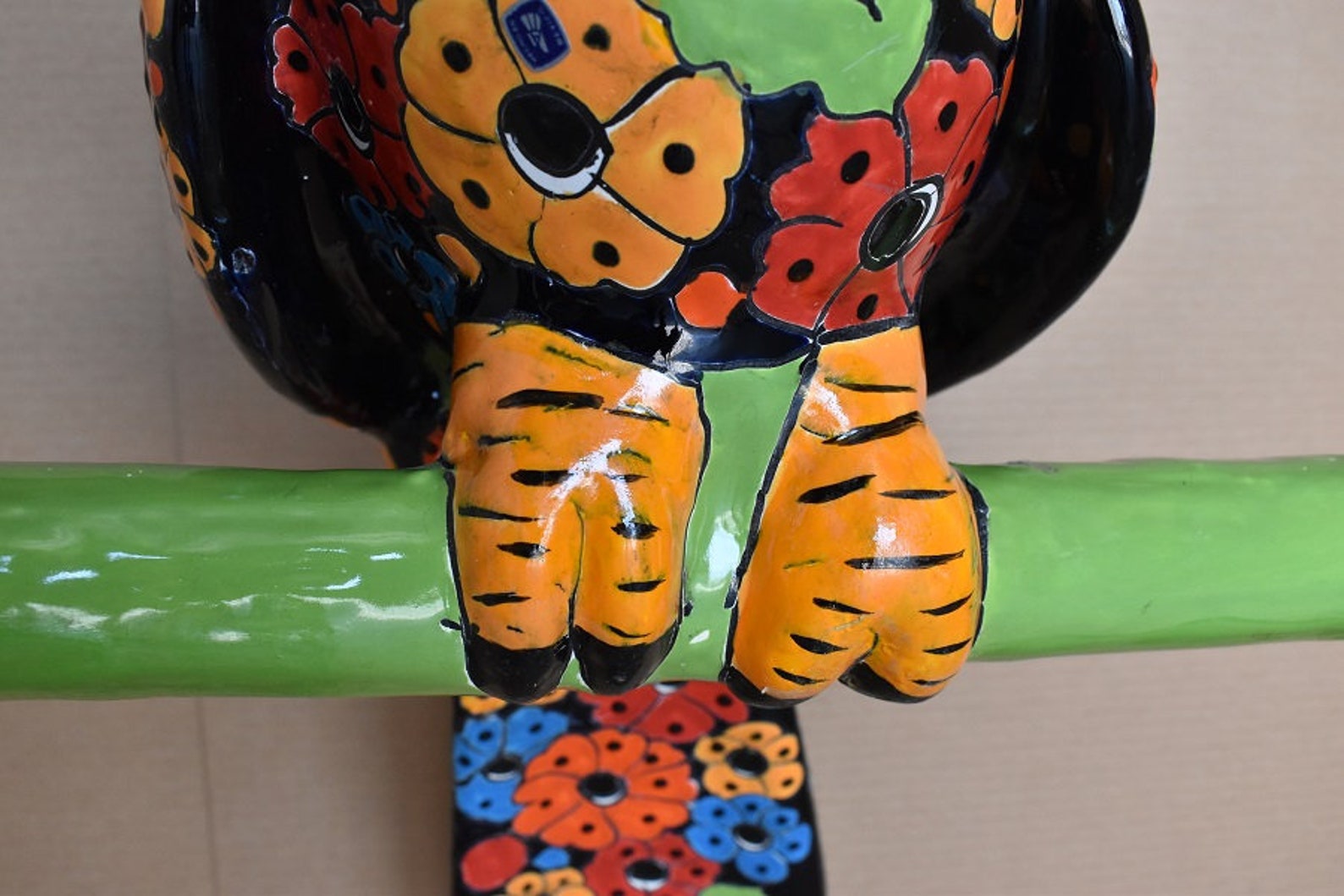 Extra Large Hanging Talavera Parrot in Flowers Pattern - Etsy