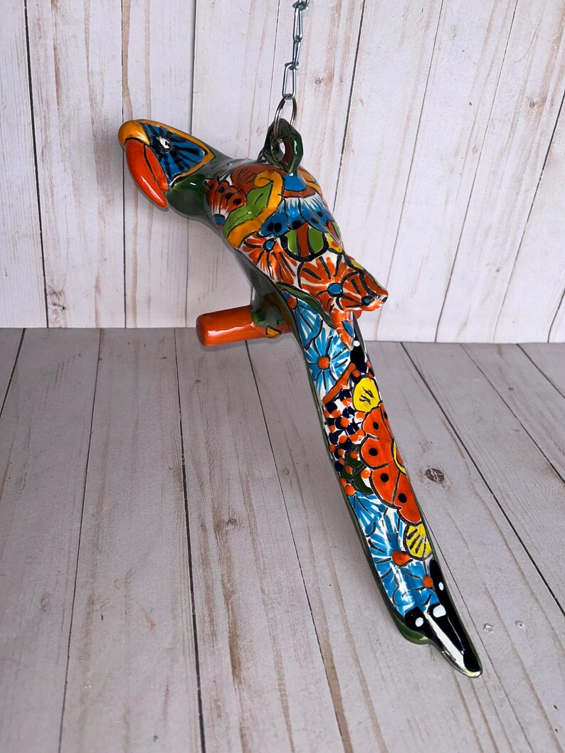 Handmade Talavera Parrot: Mexican Hanging Ceramic Art - Etsy