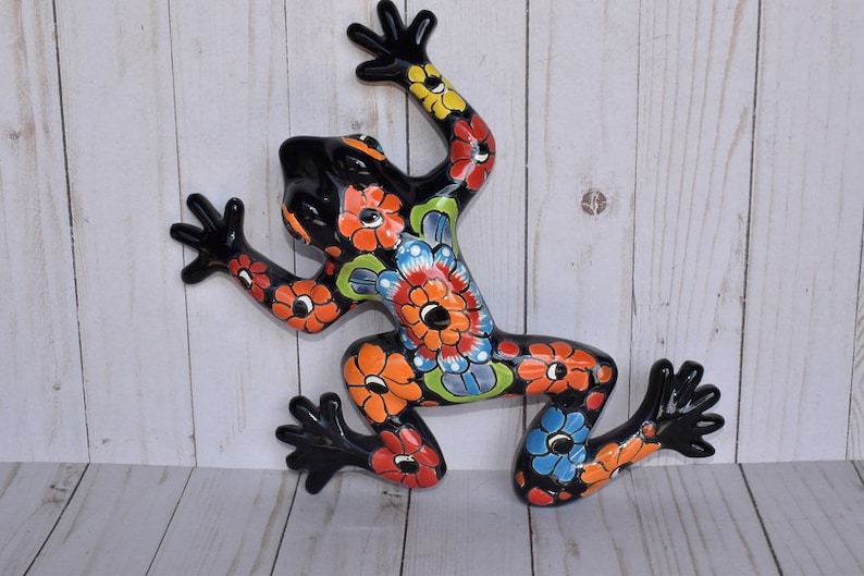 Hand-painted Talavera Wall Grog 12" Length Small Wall Frog - Etsy