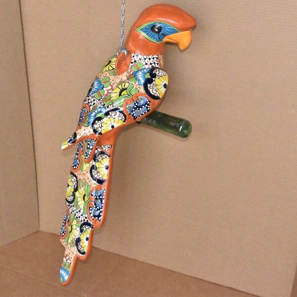 Large Talavera Hanging Parrot - Etsy