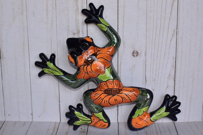 Hand-painted Talavera Wall Grog 12" Length Small Wall Frog - Etsy