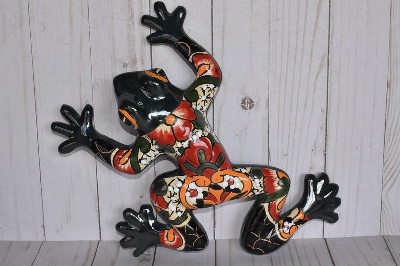 Hand-painted Talavera Wall Grog 12" Length Small Wall Frog - Etsy