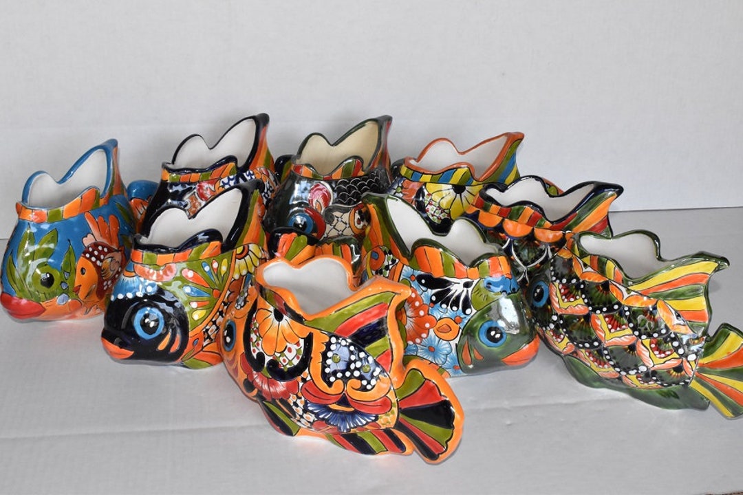 Collection Small Fish Talavera Planters - Etsy