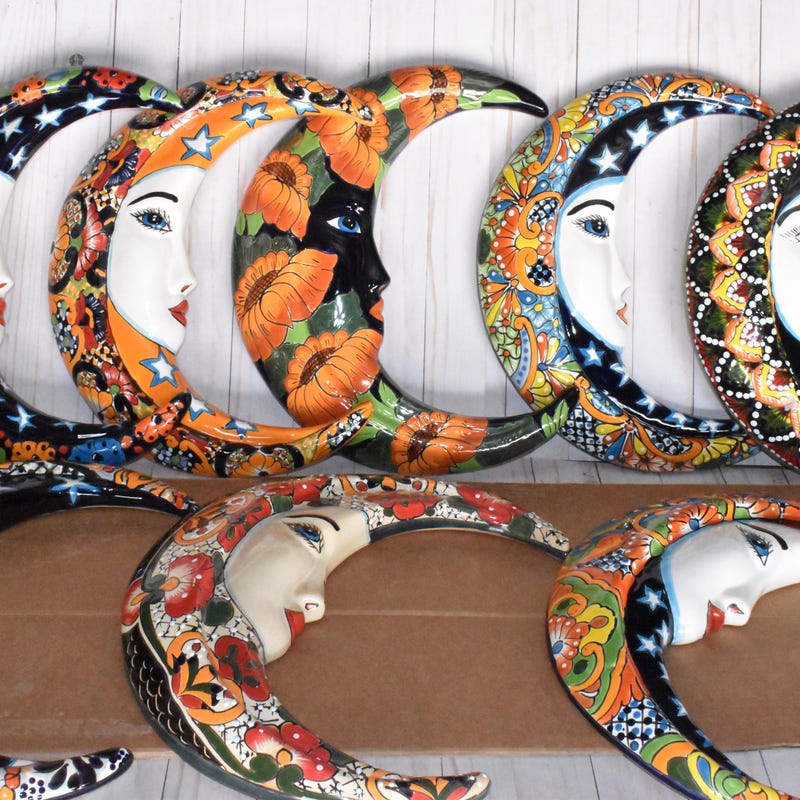 Large Wall Ceramic Moon - Etsy
