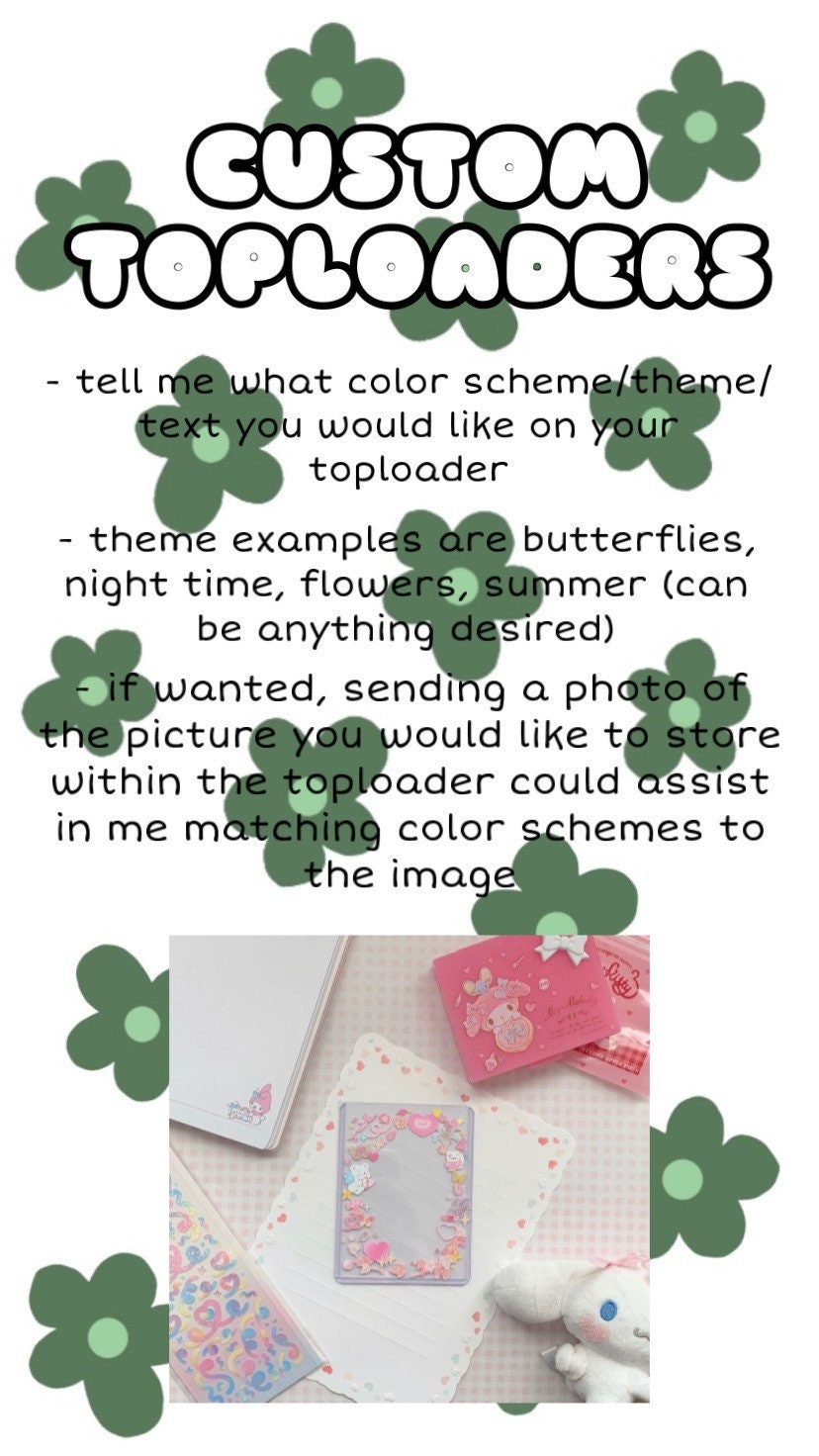 Custom Toploaders - Etsy