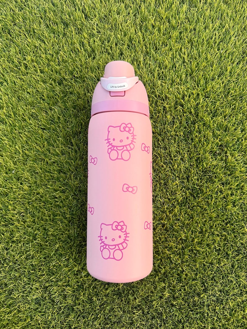 Custom Hello Kitty Owala 32oz Tumbler | Laser Engraved Pink Water ...