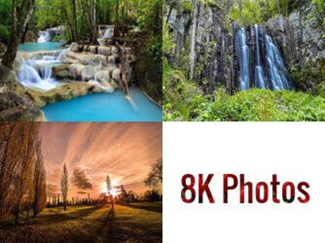 8K Landscape Pack High Resolution Backgrounds . Waterfall Art - Etsy