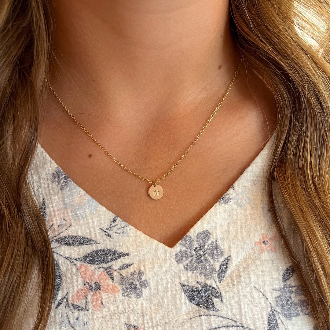 Tiny Birth Flower Necklace, Combine Birth Flower Necklace, Personalized ...