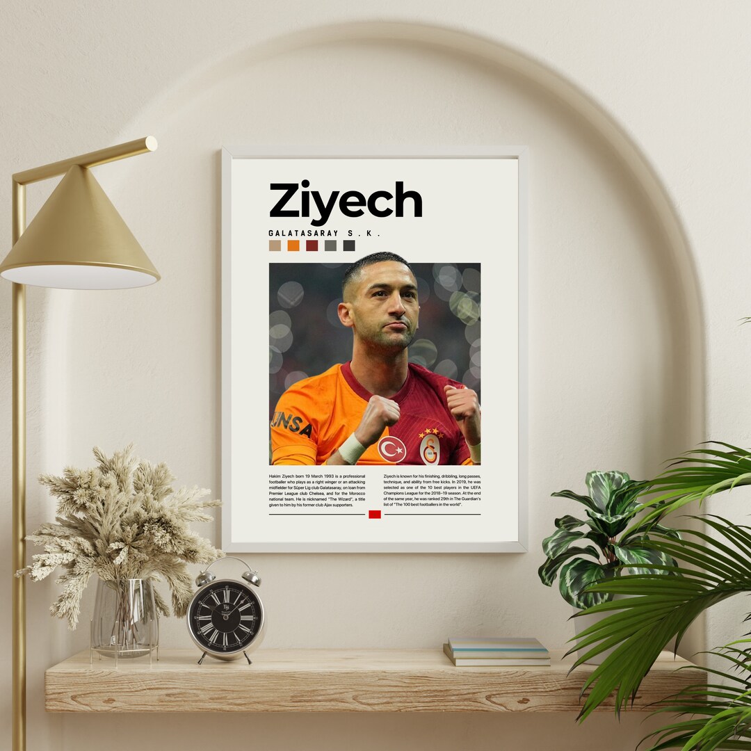 Galatasaray Ziyech Poster, Digital Download,hakim Ziyech, Galatasaray ...