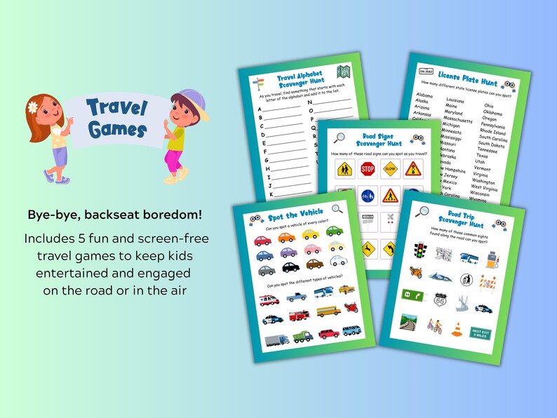 Printable Kids Travel Journal, Children’s Travel Diary, Kids Adventure ...