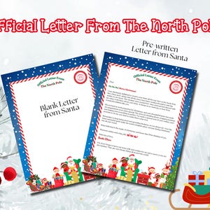Printable Santa Letter Kit for Kids Age 4-8 Includes Letters to Santa ...