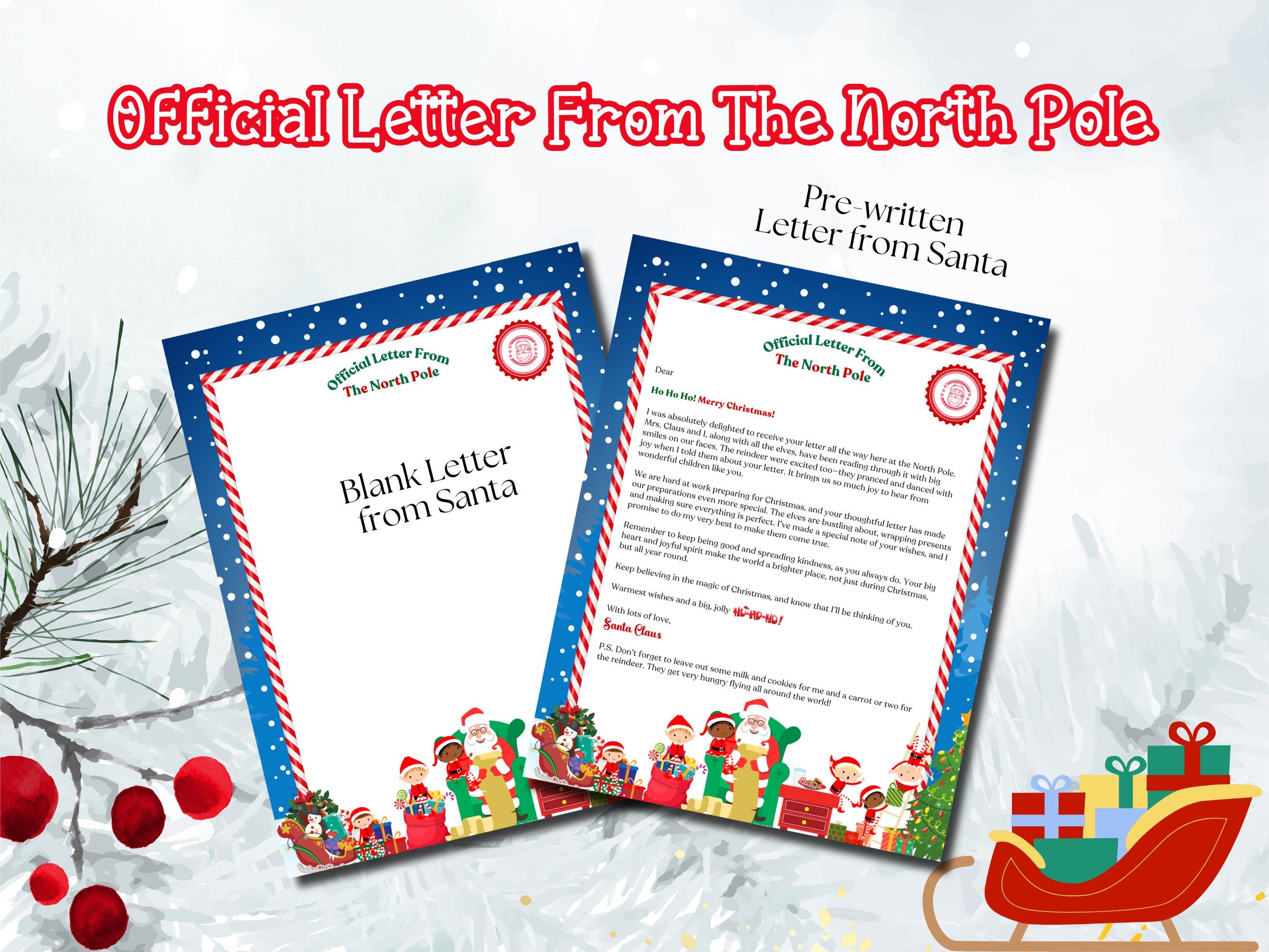 Printable Santa Letter Kit for Kids Age 4-8 Includes Letters to Santa ...