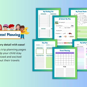 Printable Kids Travel Journal, Children’s Travel Diary, Kids Adventure ...