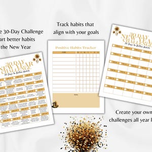 2025 New Year Planner, 30-day Habits Challenge, Goal Setting, Mandala ...