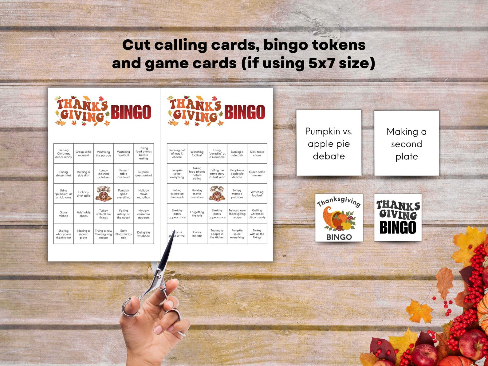 Thanksgiving Bingo, Thanksgiving Group Game, Fall Group Games ...