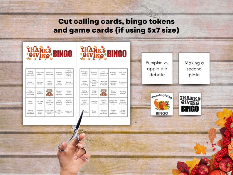 Thanksgiving Bingo, Thanksgiving Group Game, Fall Group Games ...