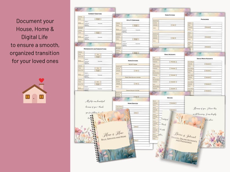 End of Life Planner Printable, Emergency Preparedness List, in Case of ...