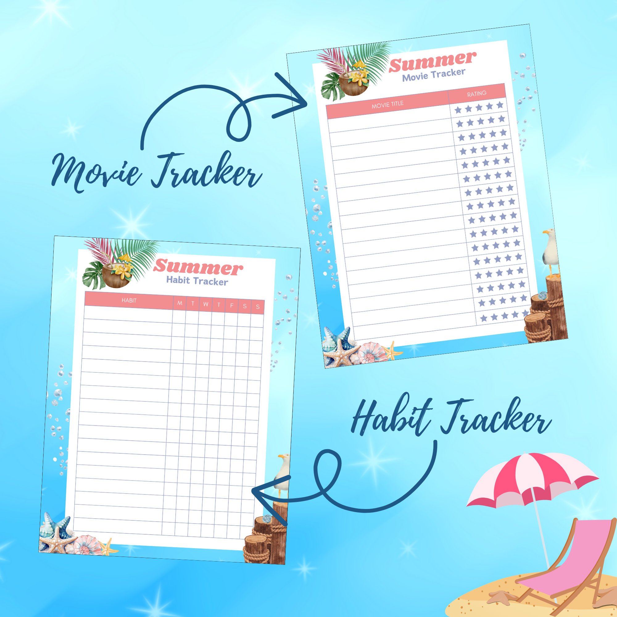 Summer Planner Printable, Summer Activity Organizer, Summer Event ...