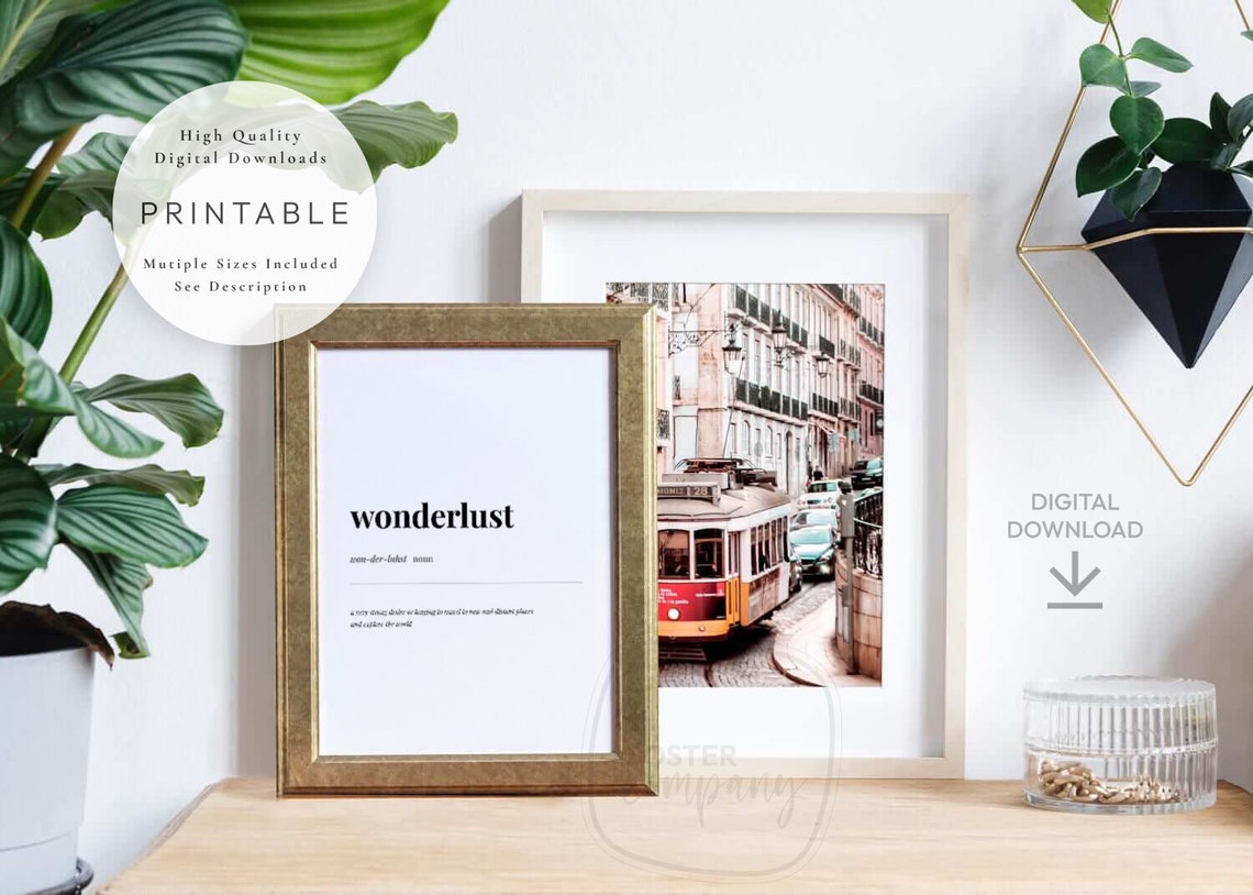 Wonderlust Definition PRINTABLE Art Dictionary Meaning - Etsy