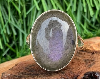 Purple Labradorite Ring - Etsy