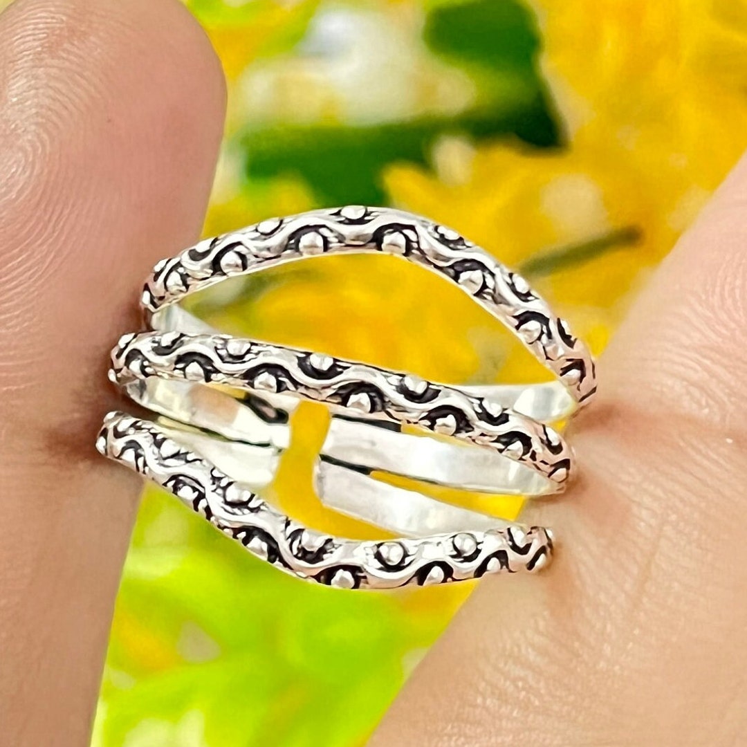 Arthritis Ring, Solid Silver Arthritis Ring, Splint Knuckle Ring, 925 ...