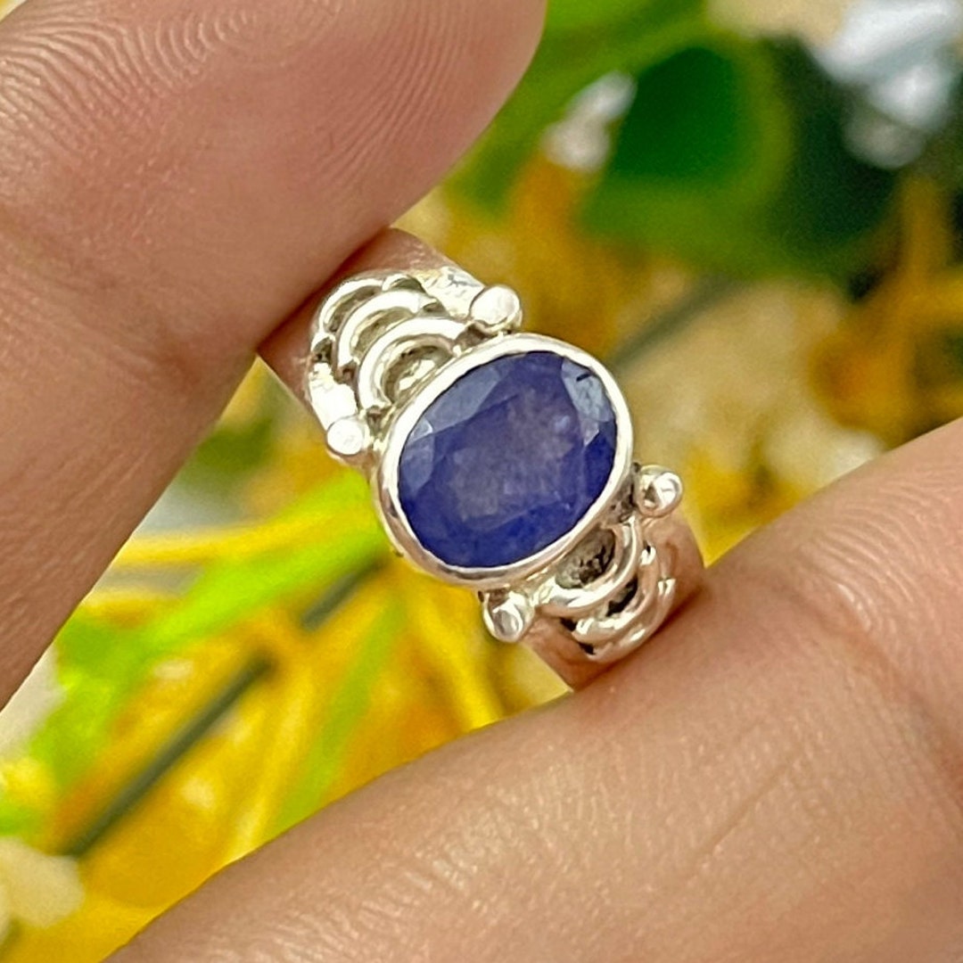 Natural Tanzanite Ring, Tanzanite Soild 925 Silver Ring, Tanzanite ...