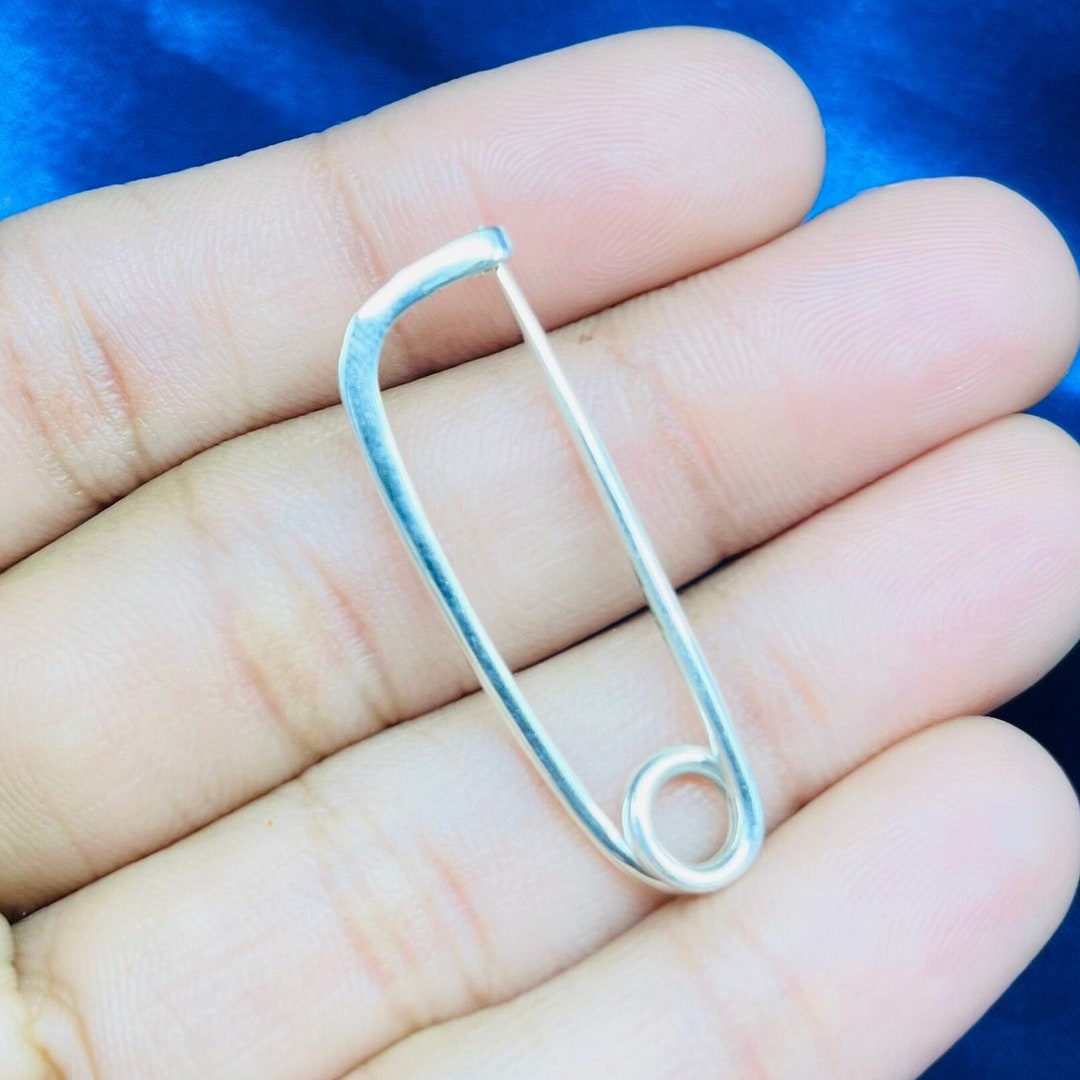 925 Sterling Silver Brooch Pin Back, Safety Pin Back, Handmade Silver ...