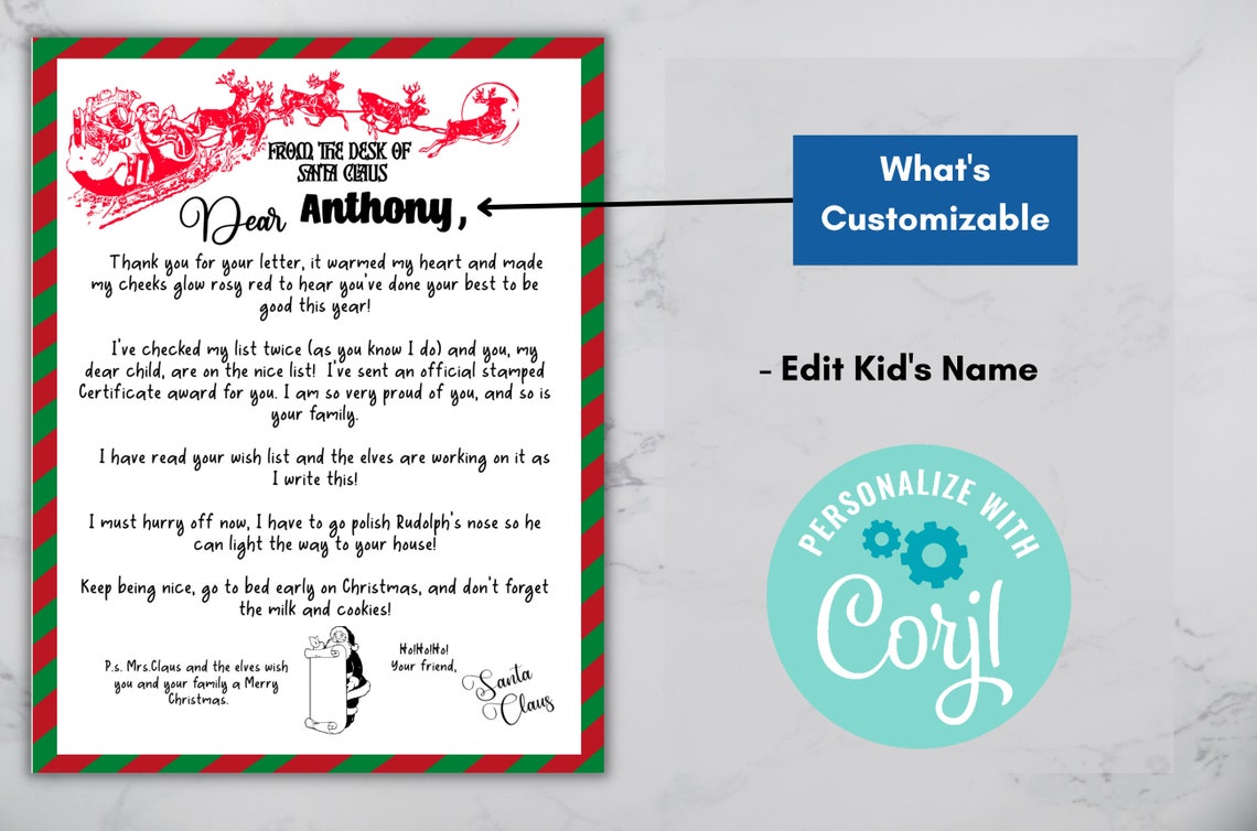 Letter From Santa Template Bundle Christmas Wish List Santa - Etsy