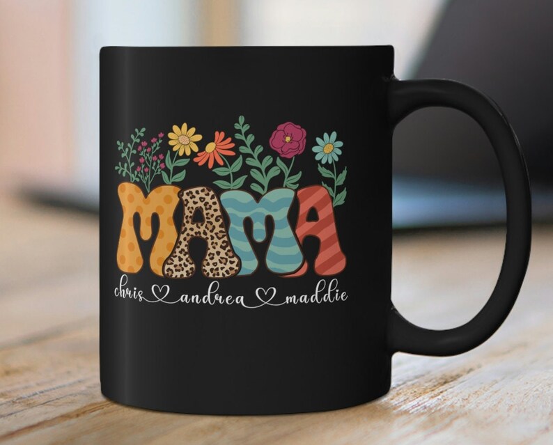Custom Mama Mug Mom Mug With Kids Names Personalized Coffee - Etsy